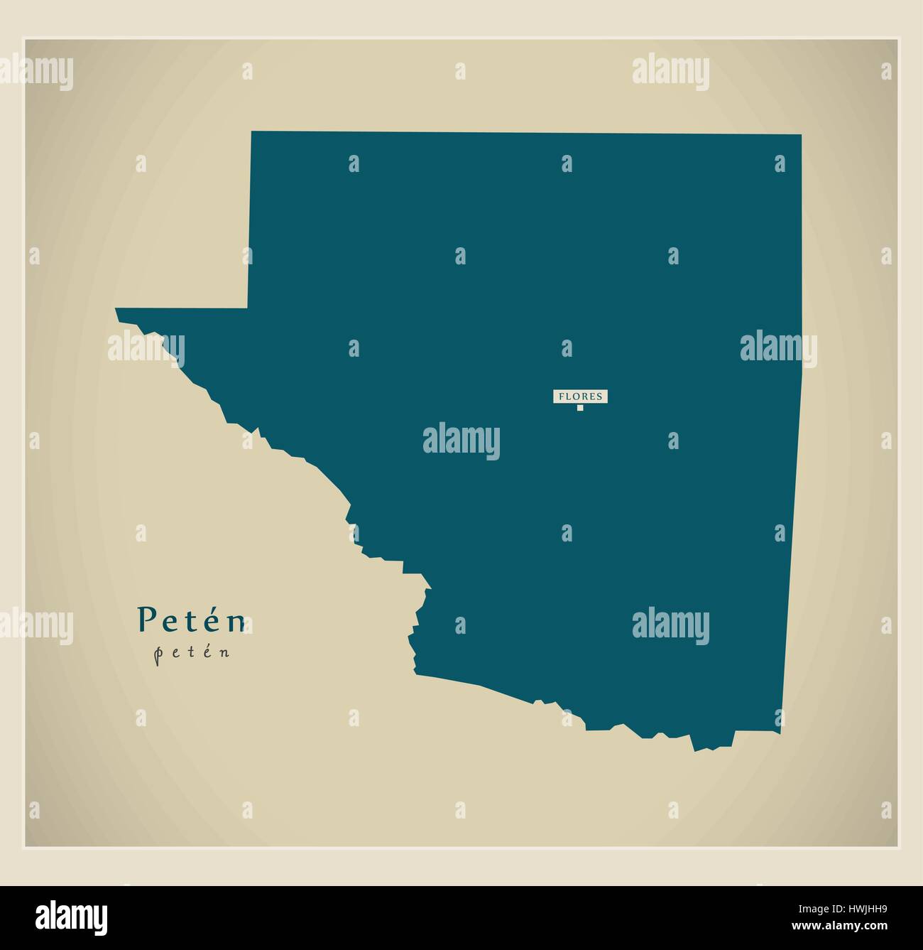 Modern Map - Peten GT Stock Vector Image & Art - Alamy