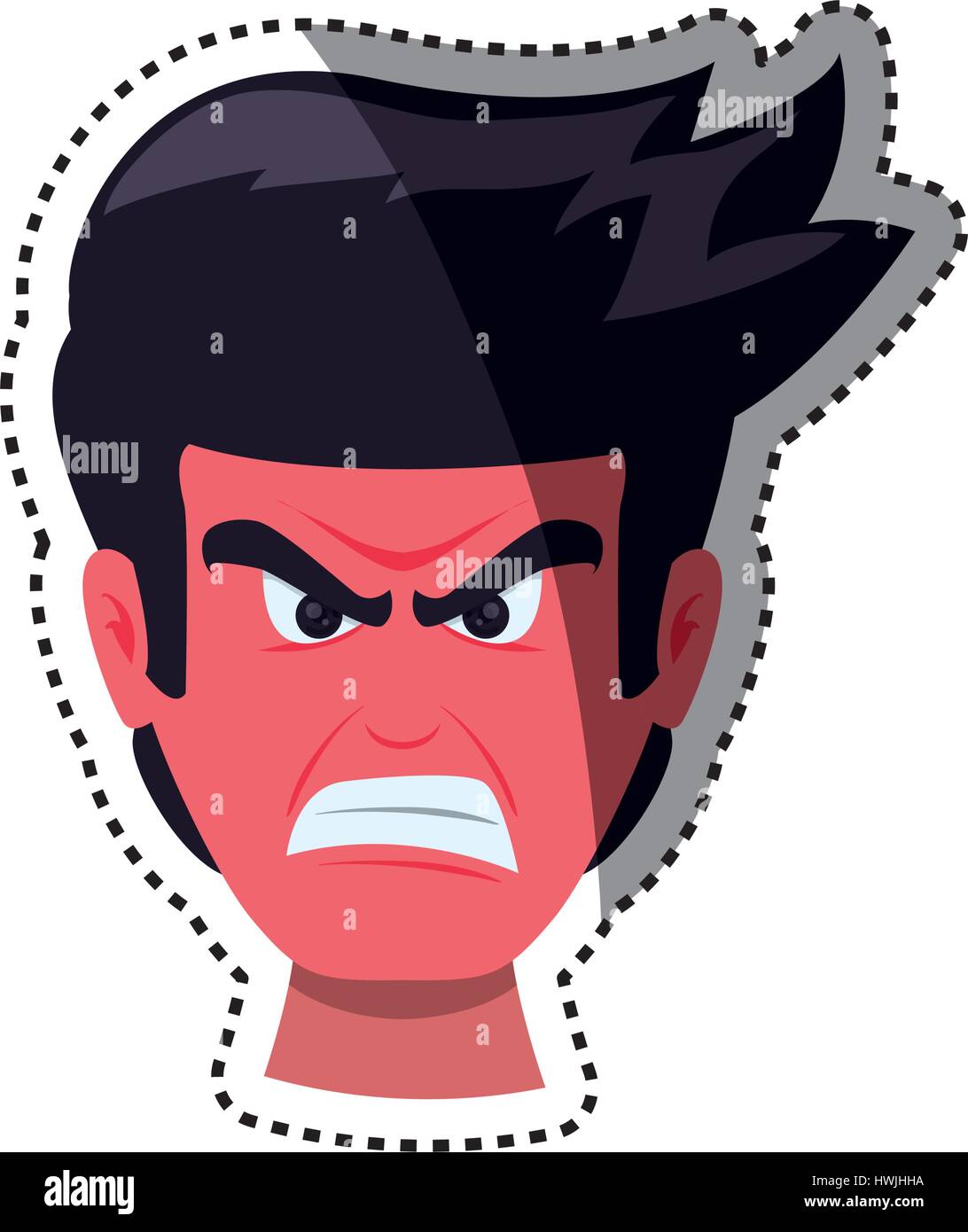 Angry cartoon face Stock Vector Image & Art - Alamy
