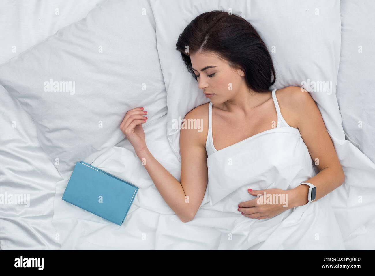Young Woman Sleeping Bed Concept Stock Photo - Alamy Young Woman Sleeping Bed Concept Stock Photo - Alamy