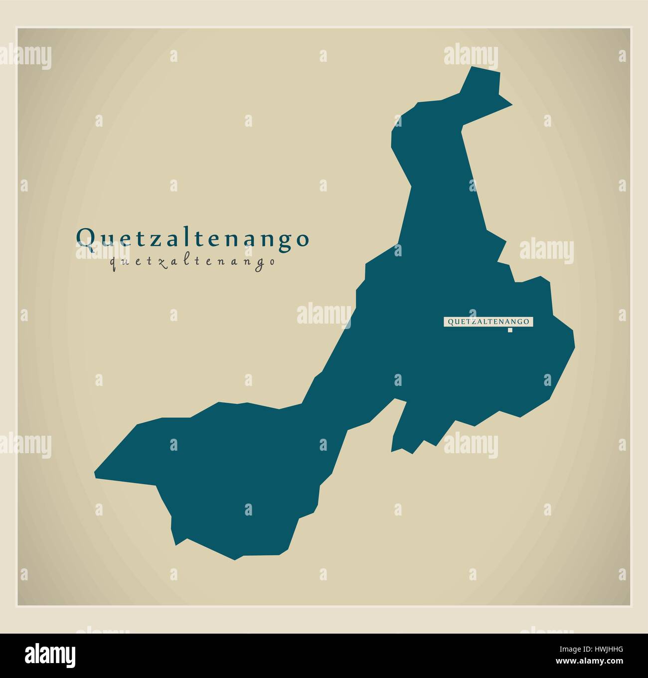 Modern Map - Quetzaltenango GT Stock Vector Image & Art - Alamy