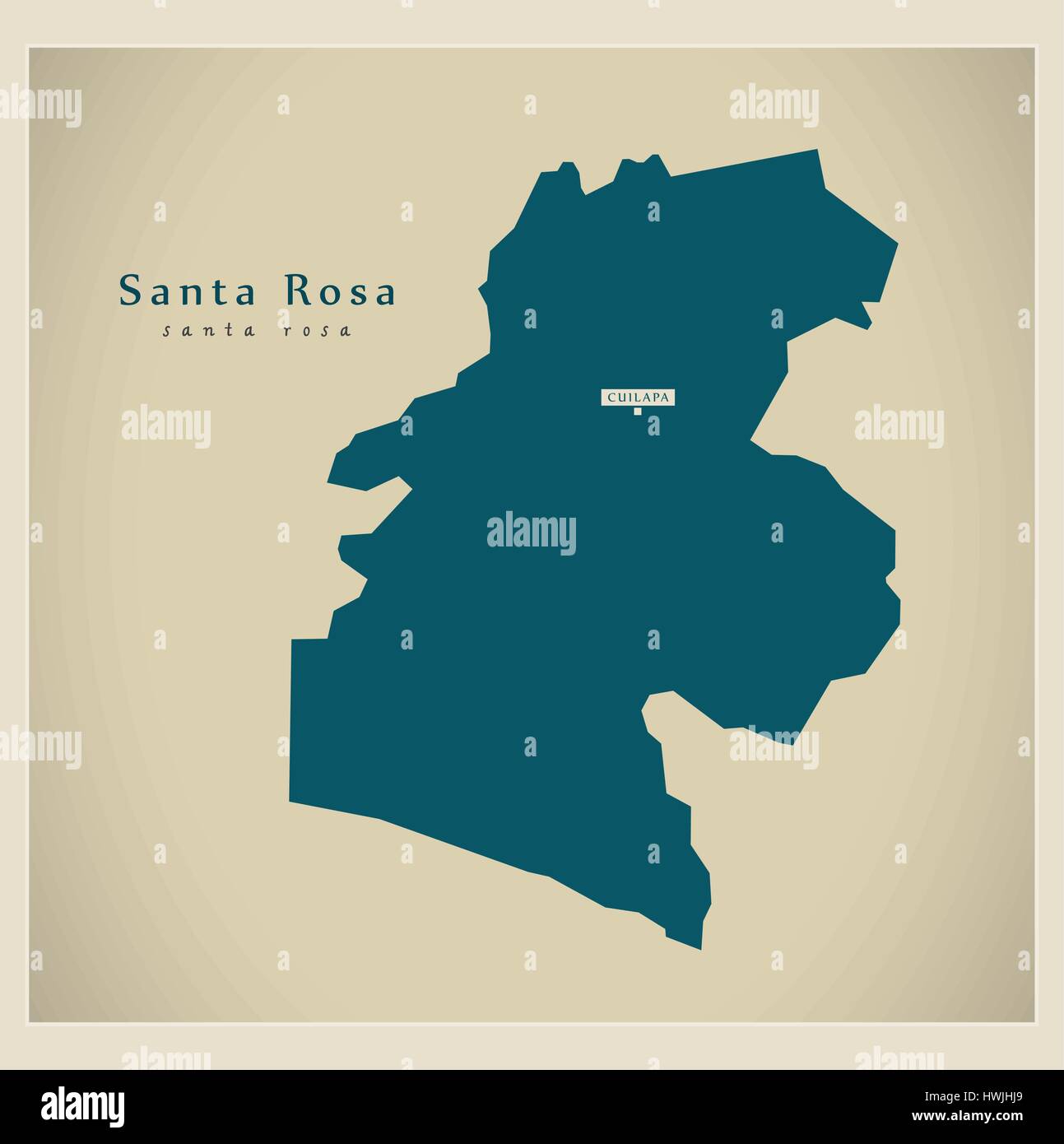Modern Map - Santa Rosa GT Stock Vector Image & Art - Alamy