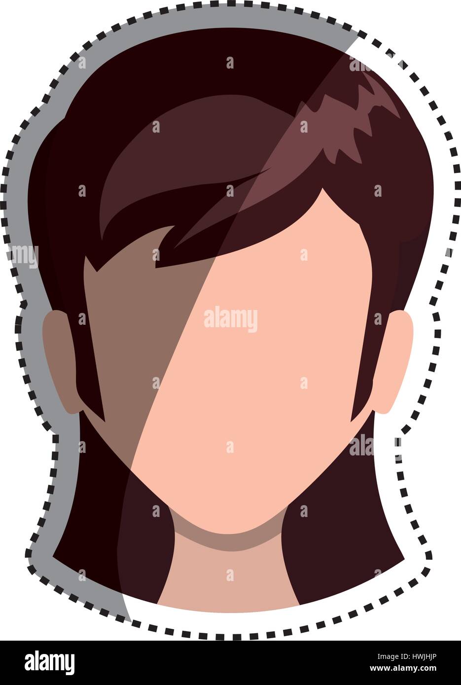 Woman faceless head Stock Vector Image & Art - Alamy