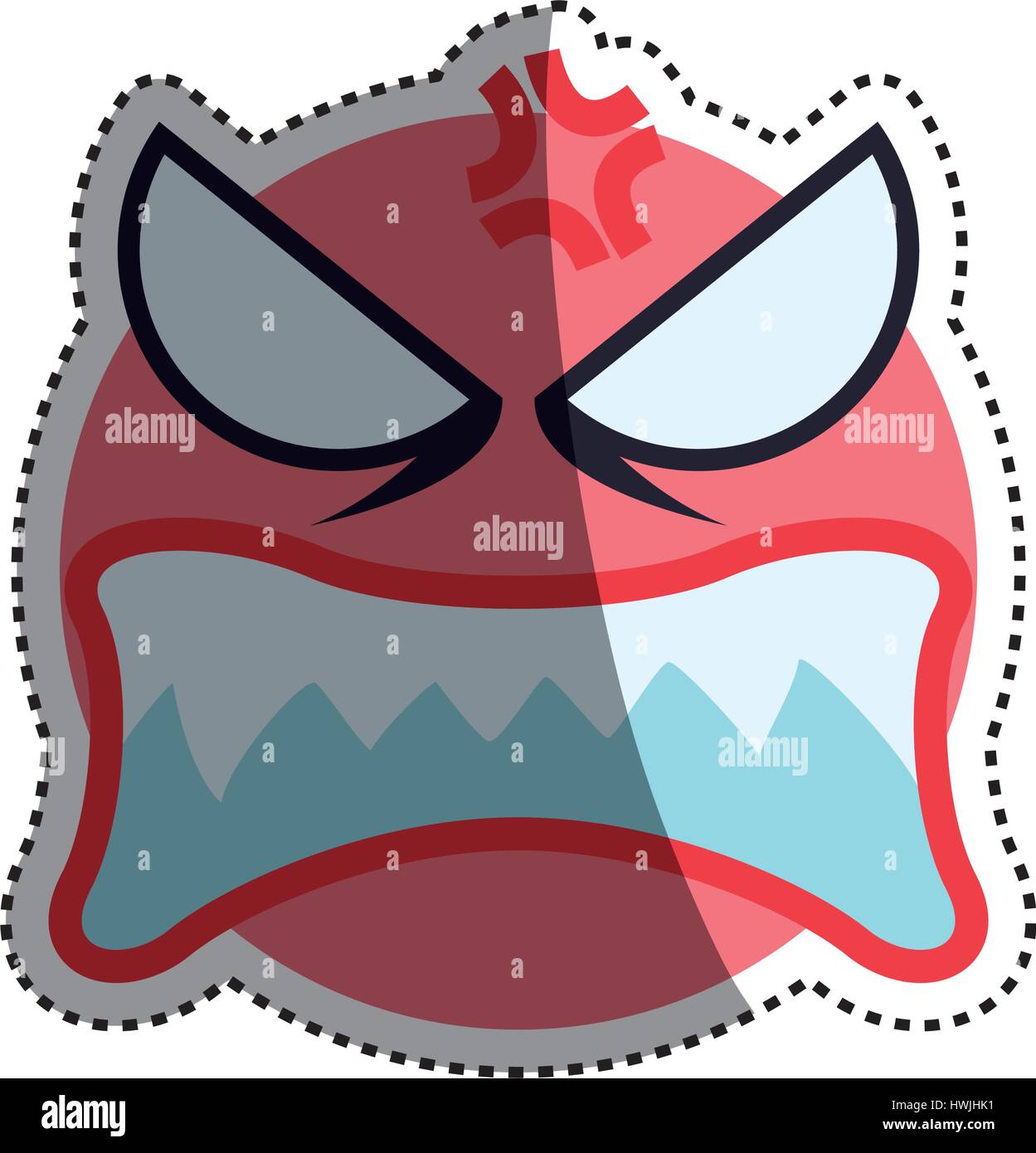 Angry cartoon face Stock Vector Image & Art - Alamy