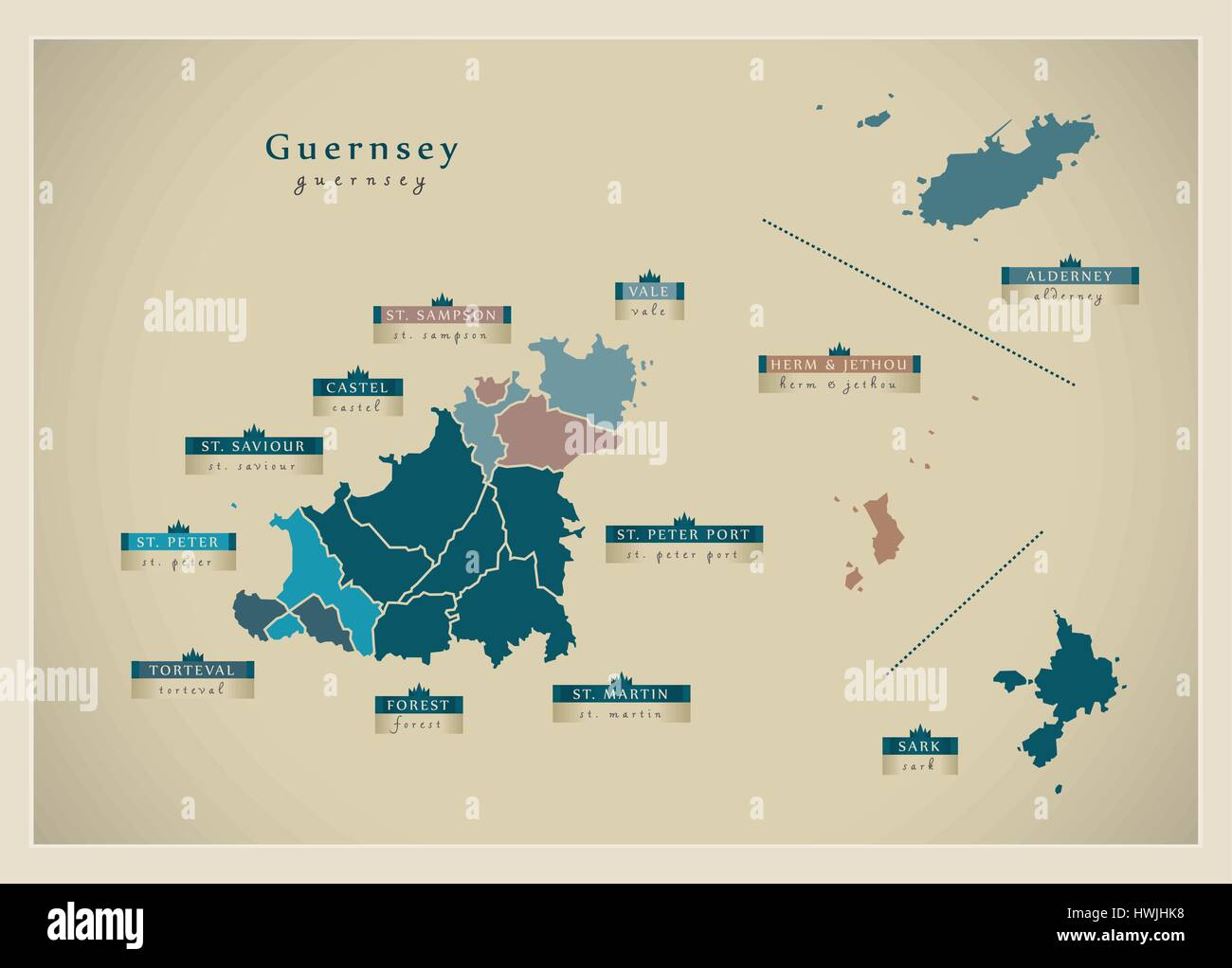 Guernsey county map hi-res stock photography and images - Alamy