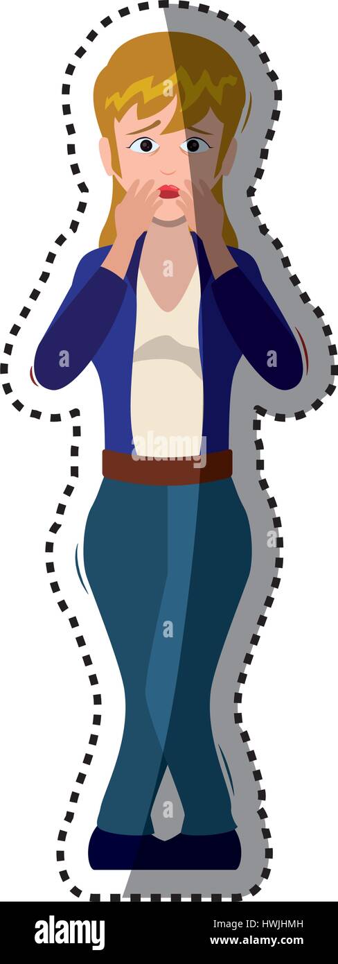 Concerned cartoon face Stock Vector Image & Art - Alamy