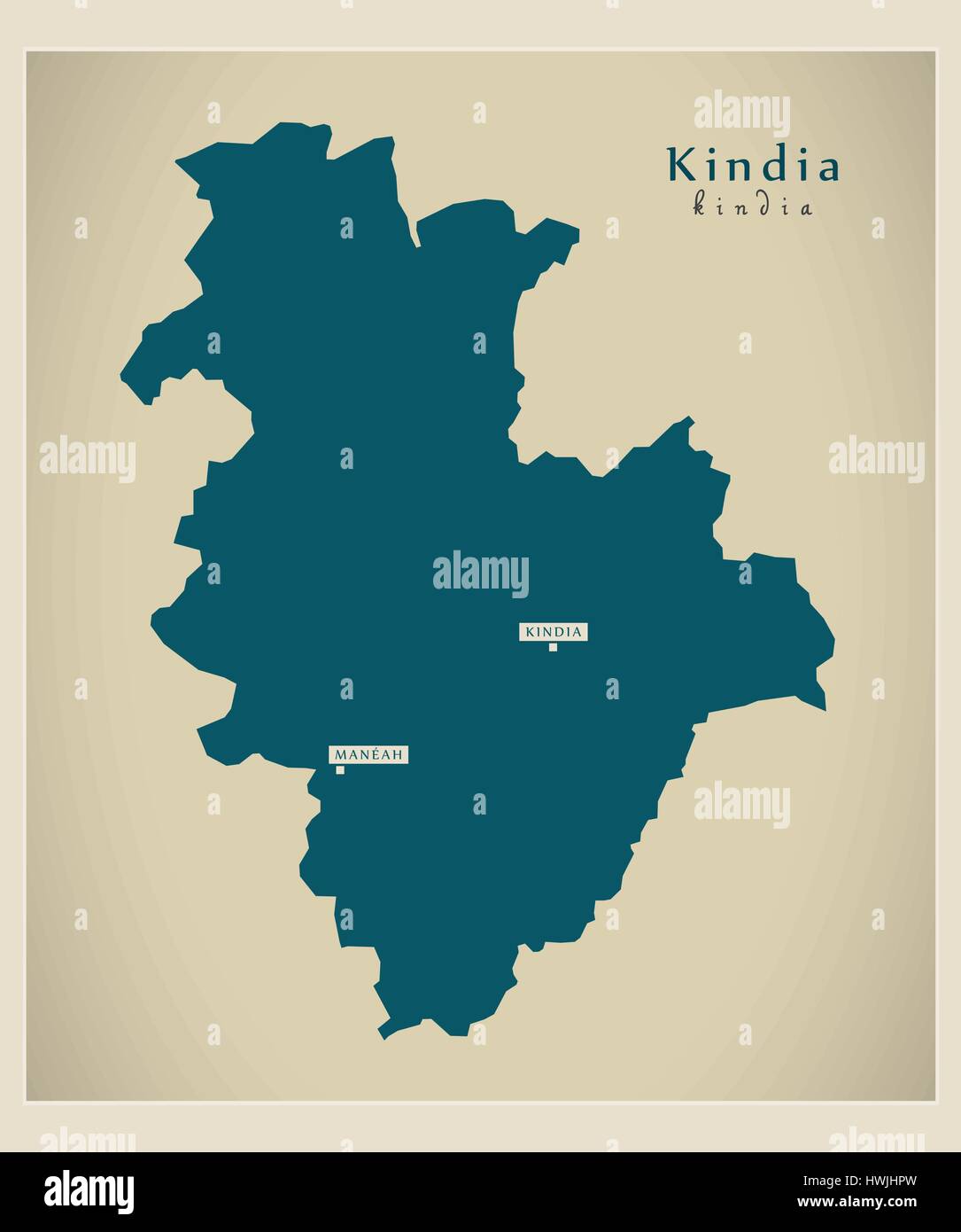 Modern Map - Kindia GN Stock Vector Image & Art - Alamy