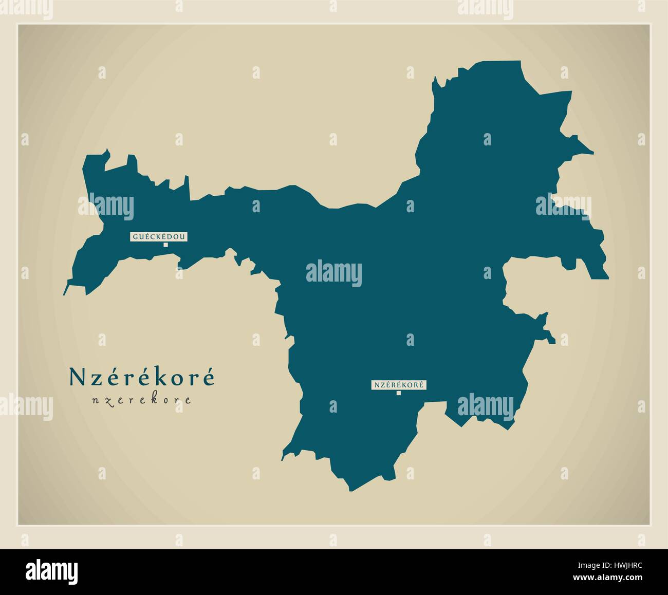 Modern Map - Nzerekore GN Stock Vector Image & Art - Alamy