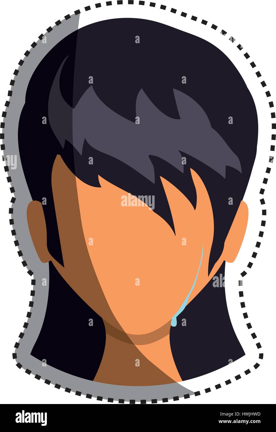 Woman faceless head Stock Vector Image & Art - Alamy