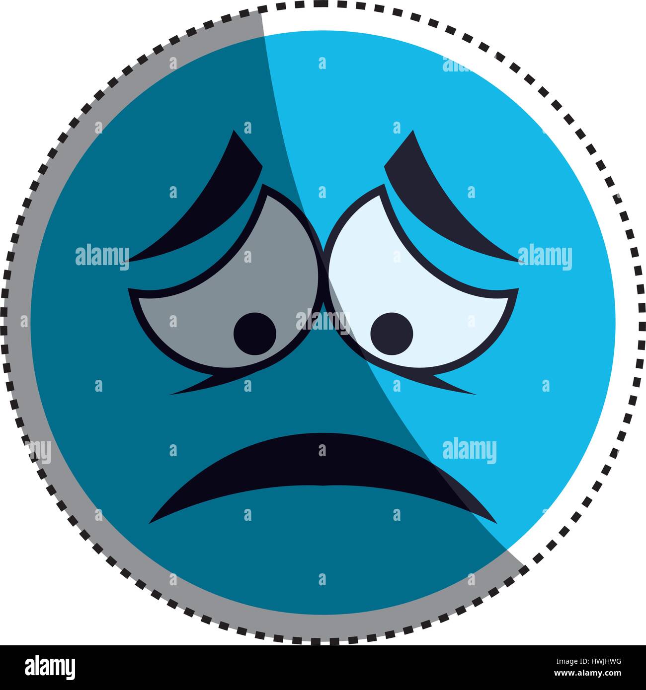 Sad cartoon face Stock Vector Image & Art - Alamy