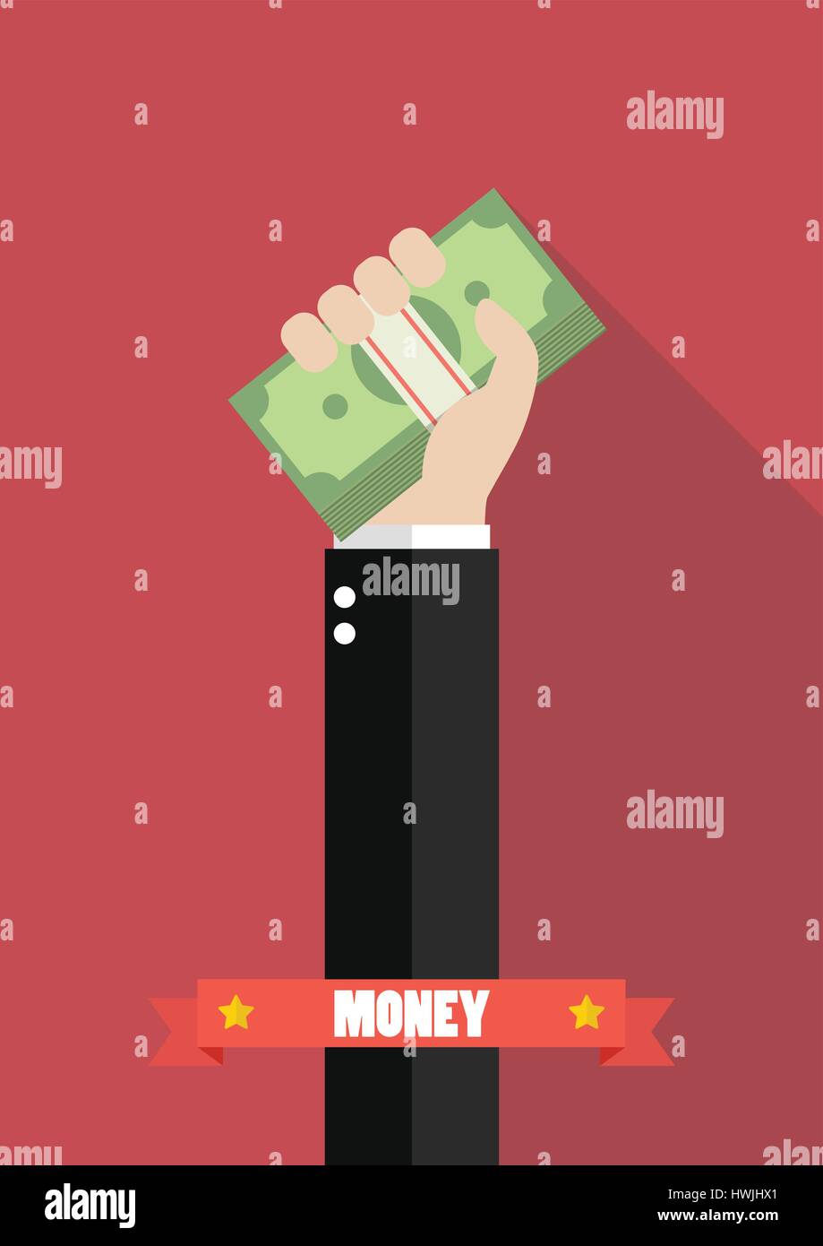 Holding money Stock Vector Images - Alamy