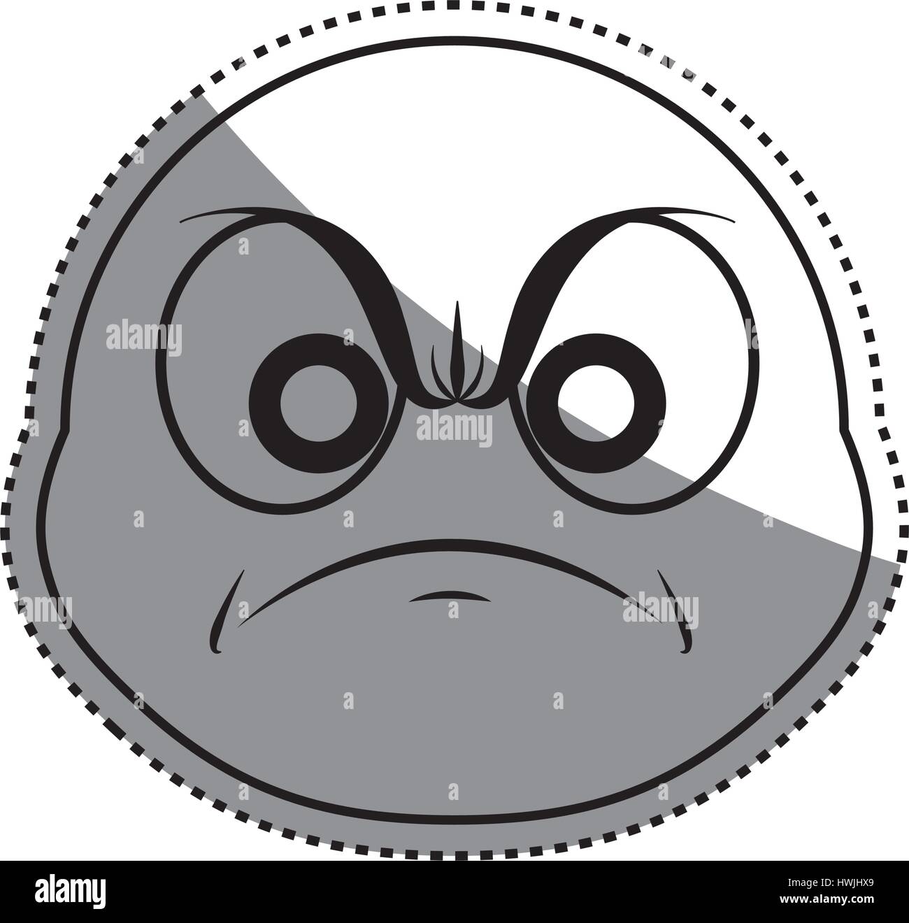 Angry cartoon face Stock Vector Image & Art - Alamy