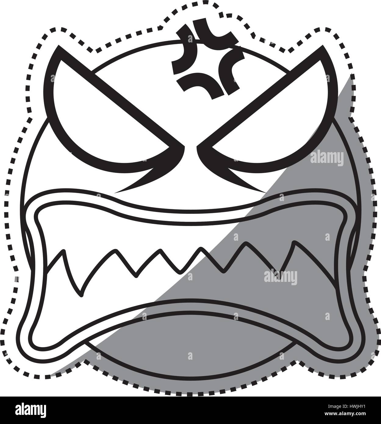 Angry cartoon face Stock Vector Image & Art - Alamy