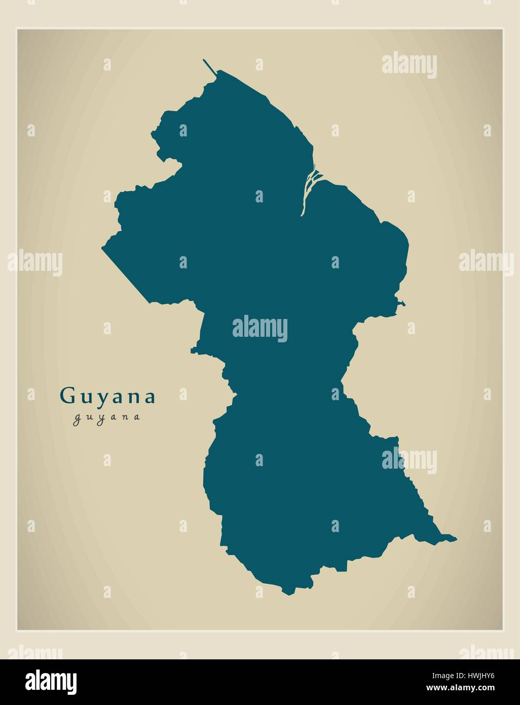 Map guyana hi-res stock photography and images - Alamy