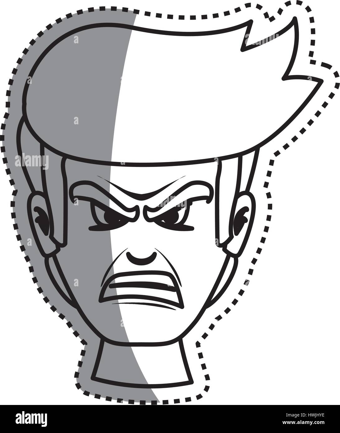 Angry cartoon face Stock Vector Image & Art - Alamy