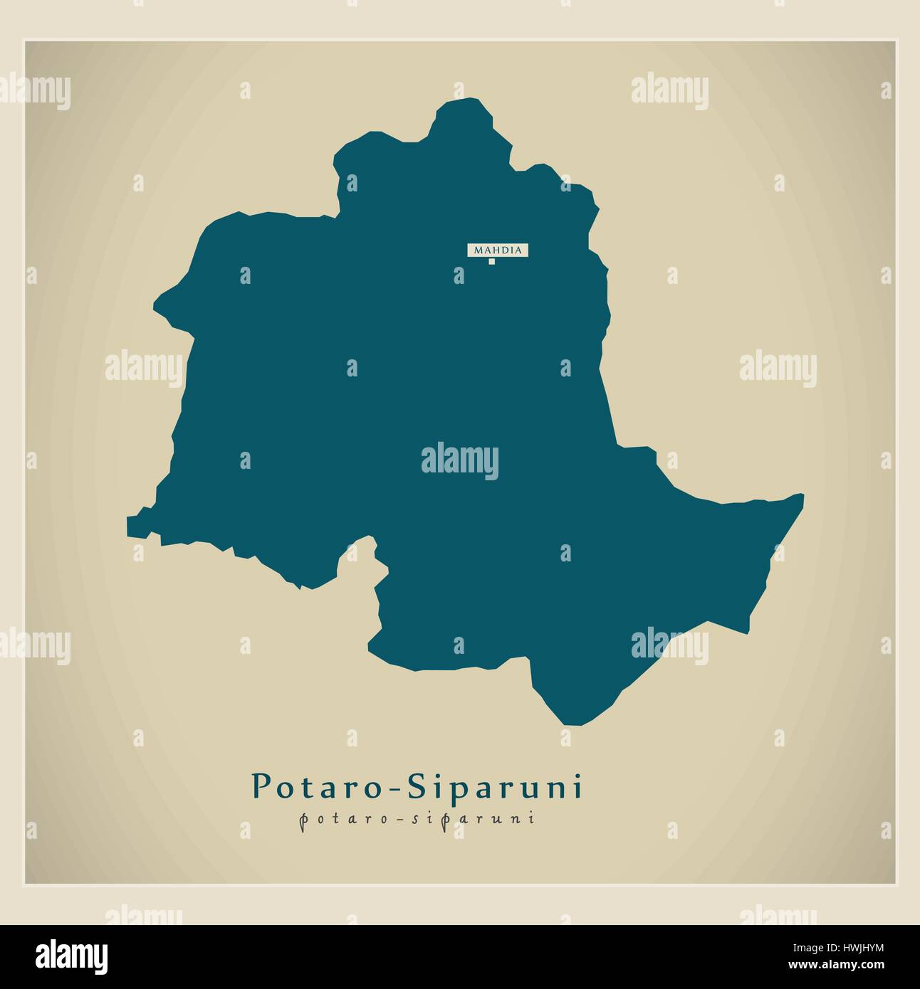 Modern Map - Potaro-Siparuni GY Stock Vector Image & Art - Alamy