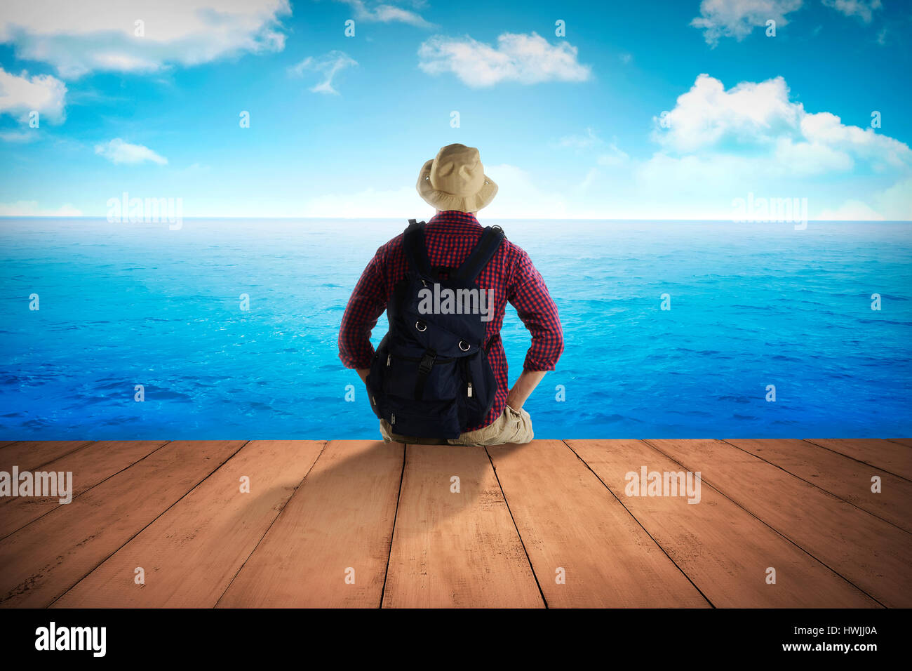 Male tourist sit on hi-res stock photography and images - Alamy
