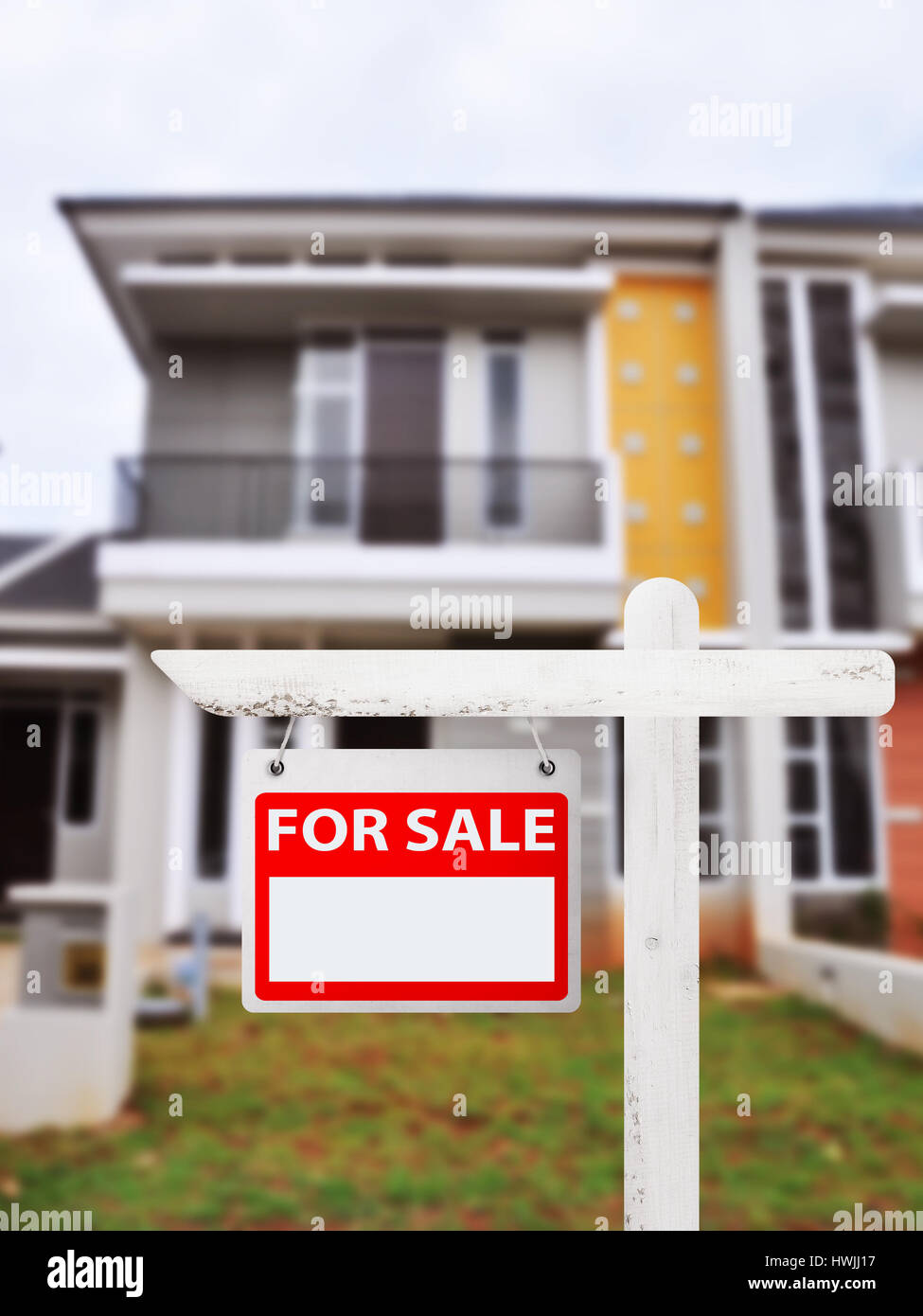 House for sale board with house background. You can put your number on ...