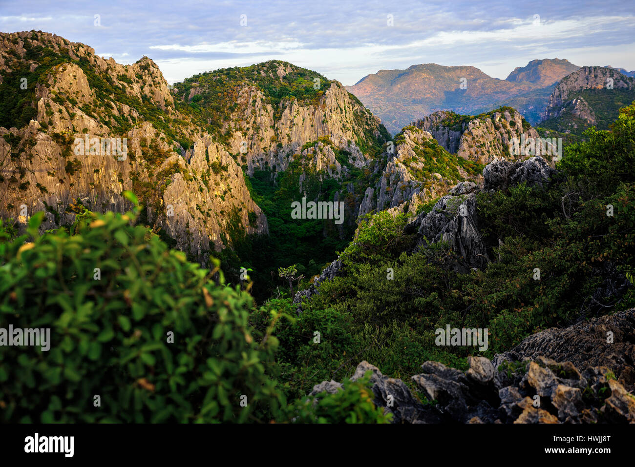 Many rock mountains here. It high and have steep cliff Stock Photo - Alamy