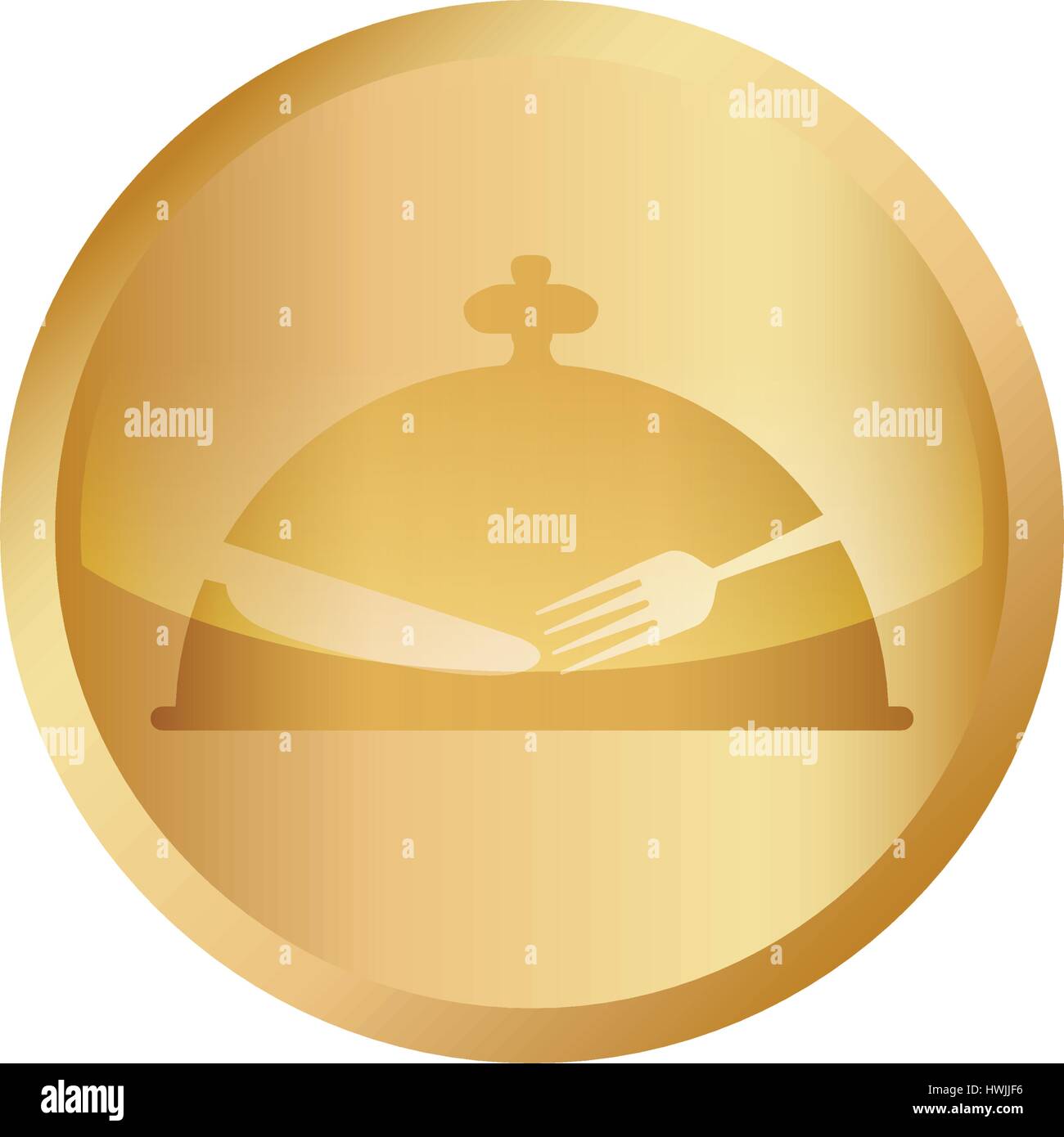 Gold utensils Stock Vector Images - Alamy