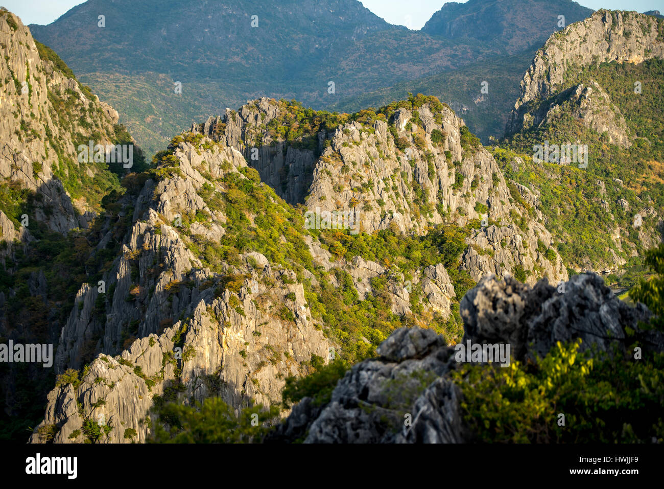 Many rock mountains here. It high and have steep cliff Stock Photo - Alamy