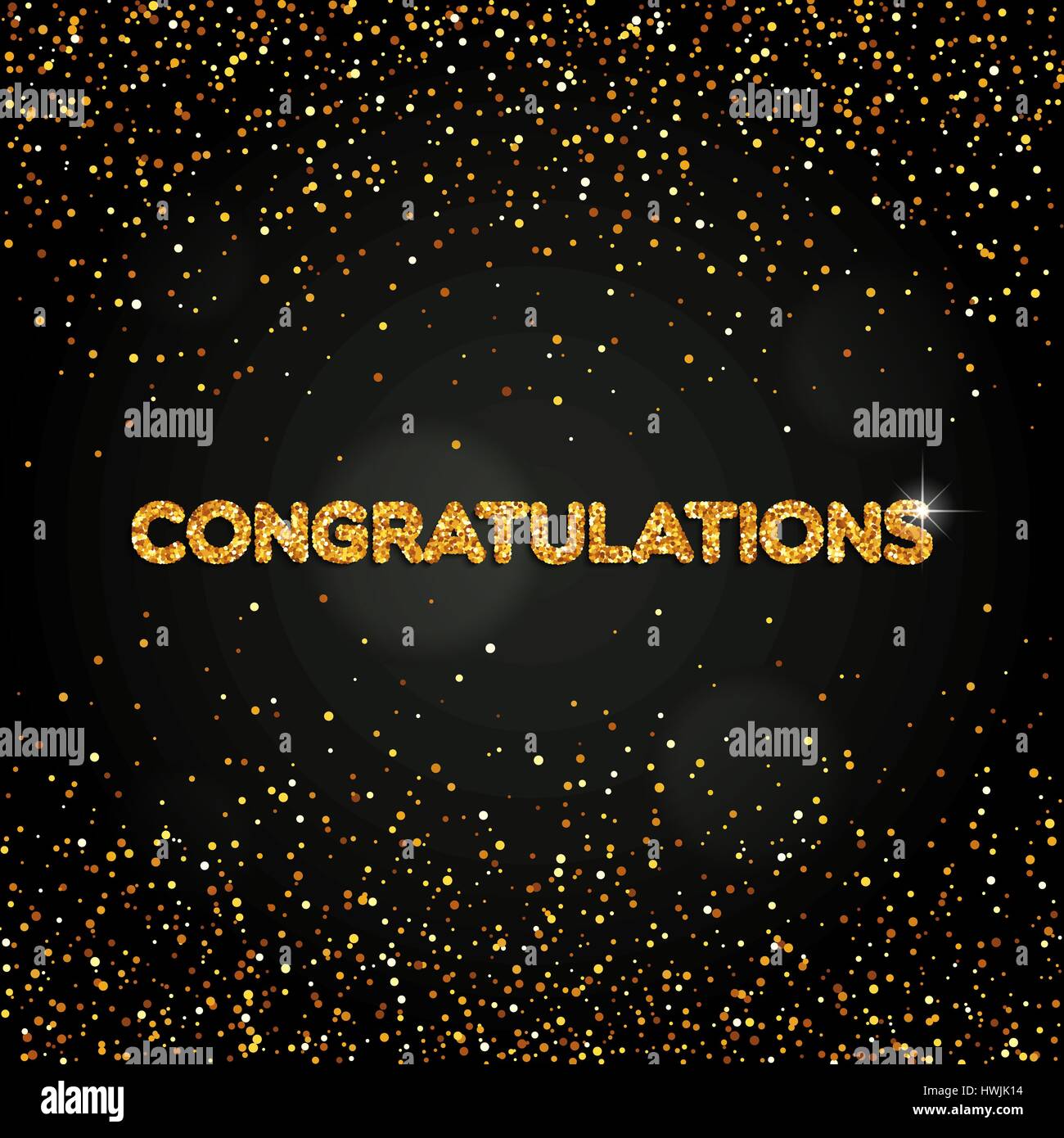 The word Congratulations with golden round confetti for your design ...