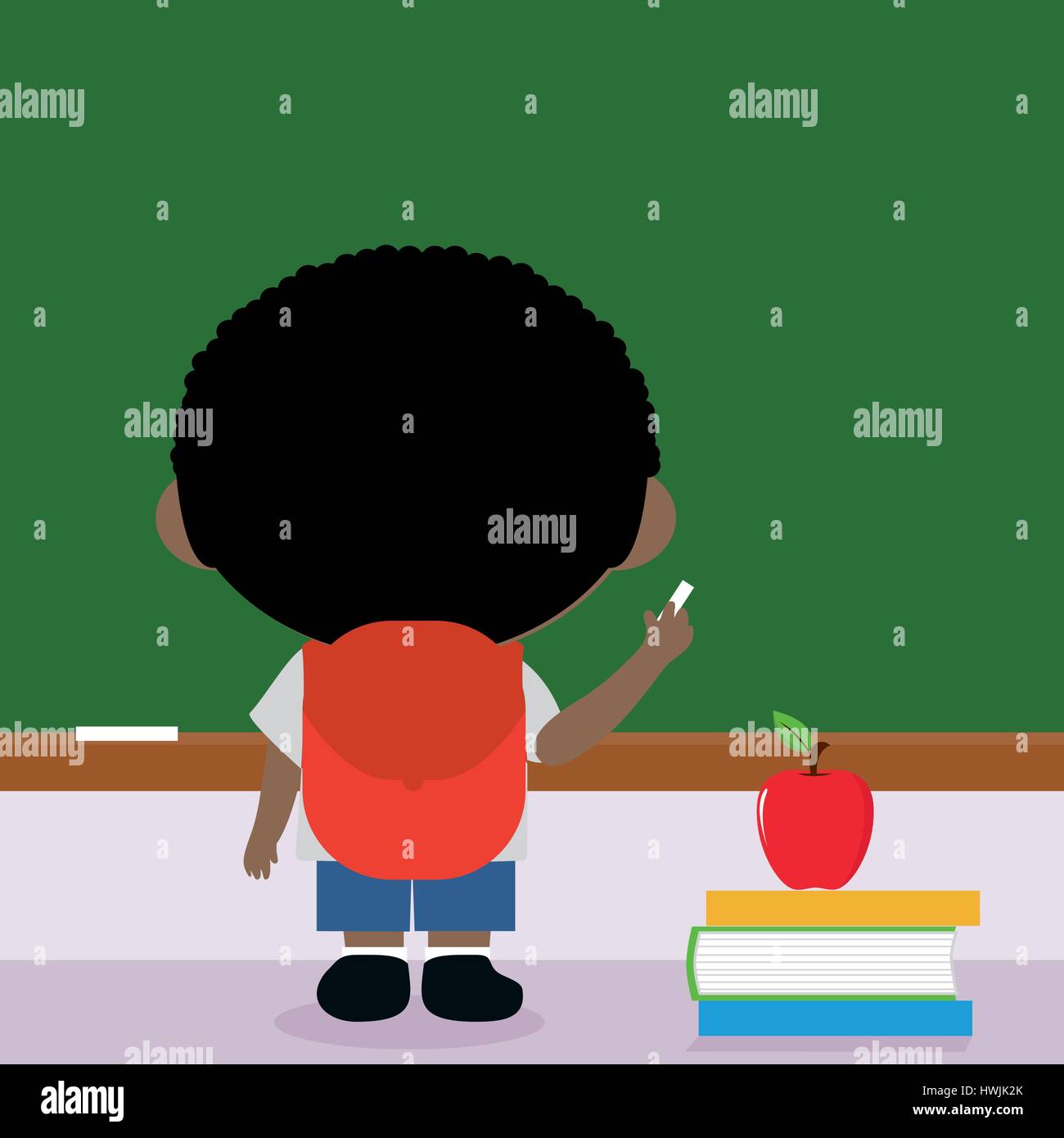 African kid blackboard Stock Vector Images - Alamy