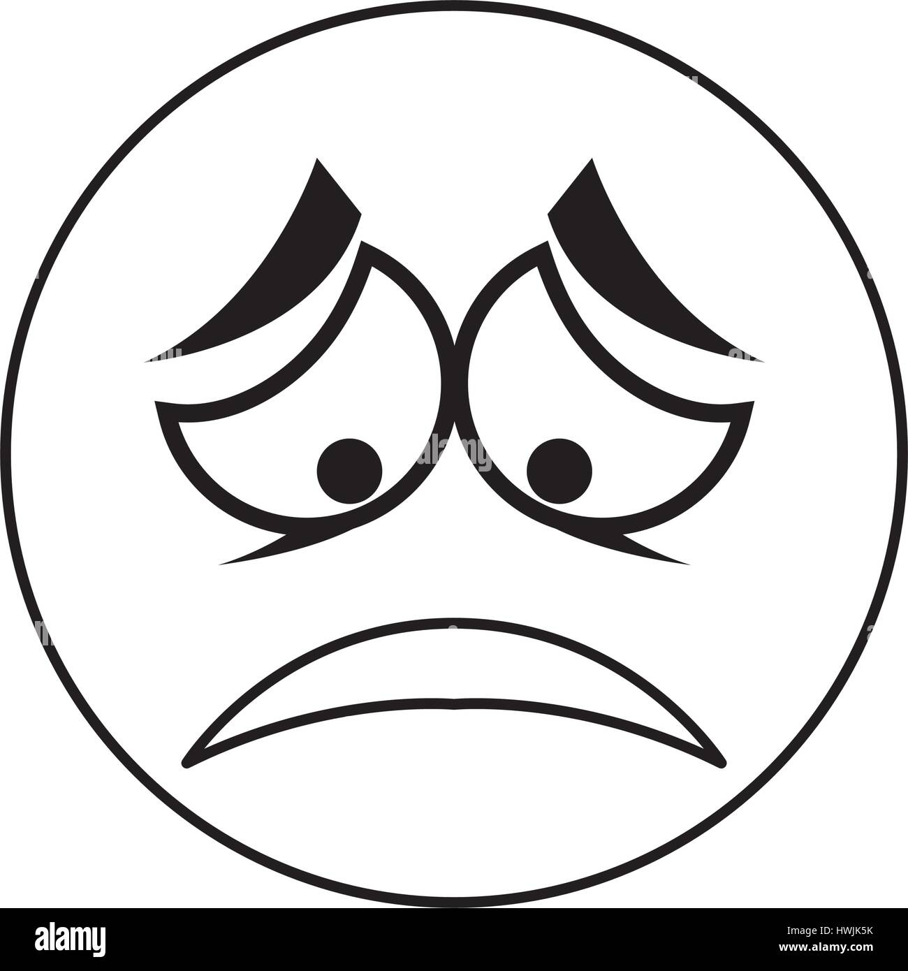 Sad cartoon face Stock Vector Image & Art - Alamy