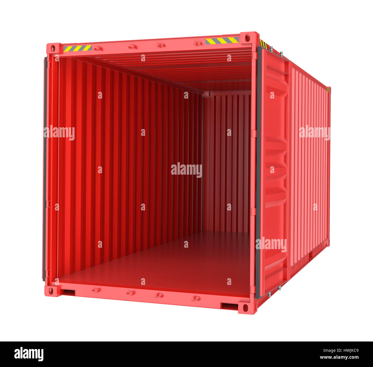 3d rendering of an open shipping container Stock Photo - Alamy