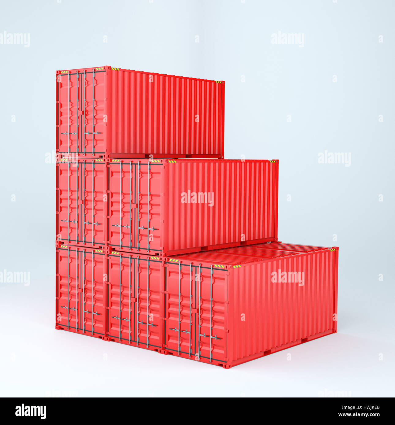 Set of cargo 3d container delivery Stock Photo - Alamy