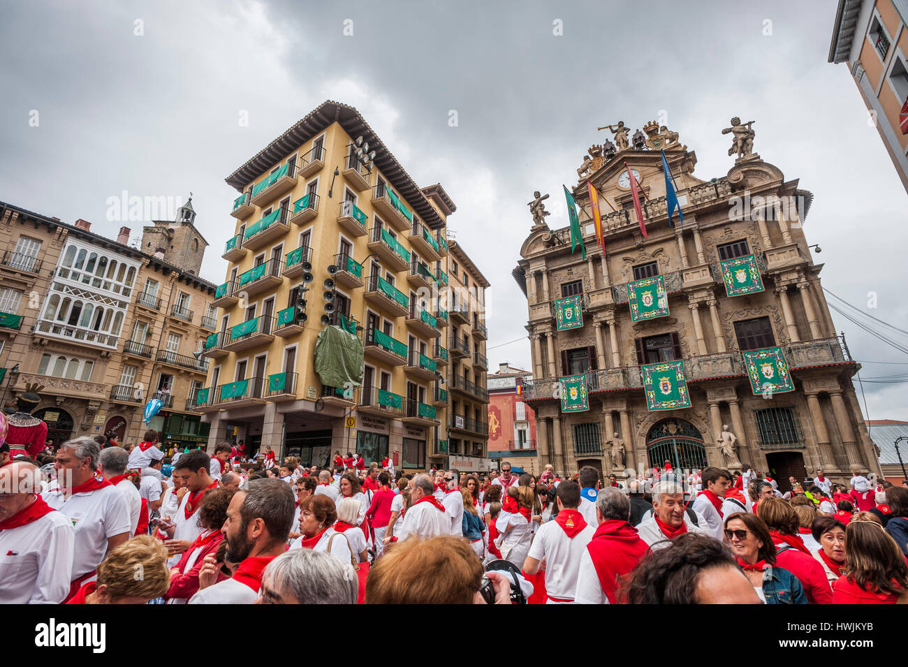 Festival of San Fermin, Pamplona, Spain, Europe Stock Photo - Alamy