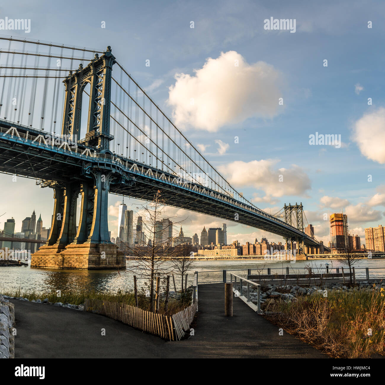 Manhattan Skyline From Dumbo Brooklyn High Resolution Stock Photography ...