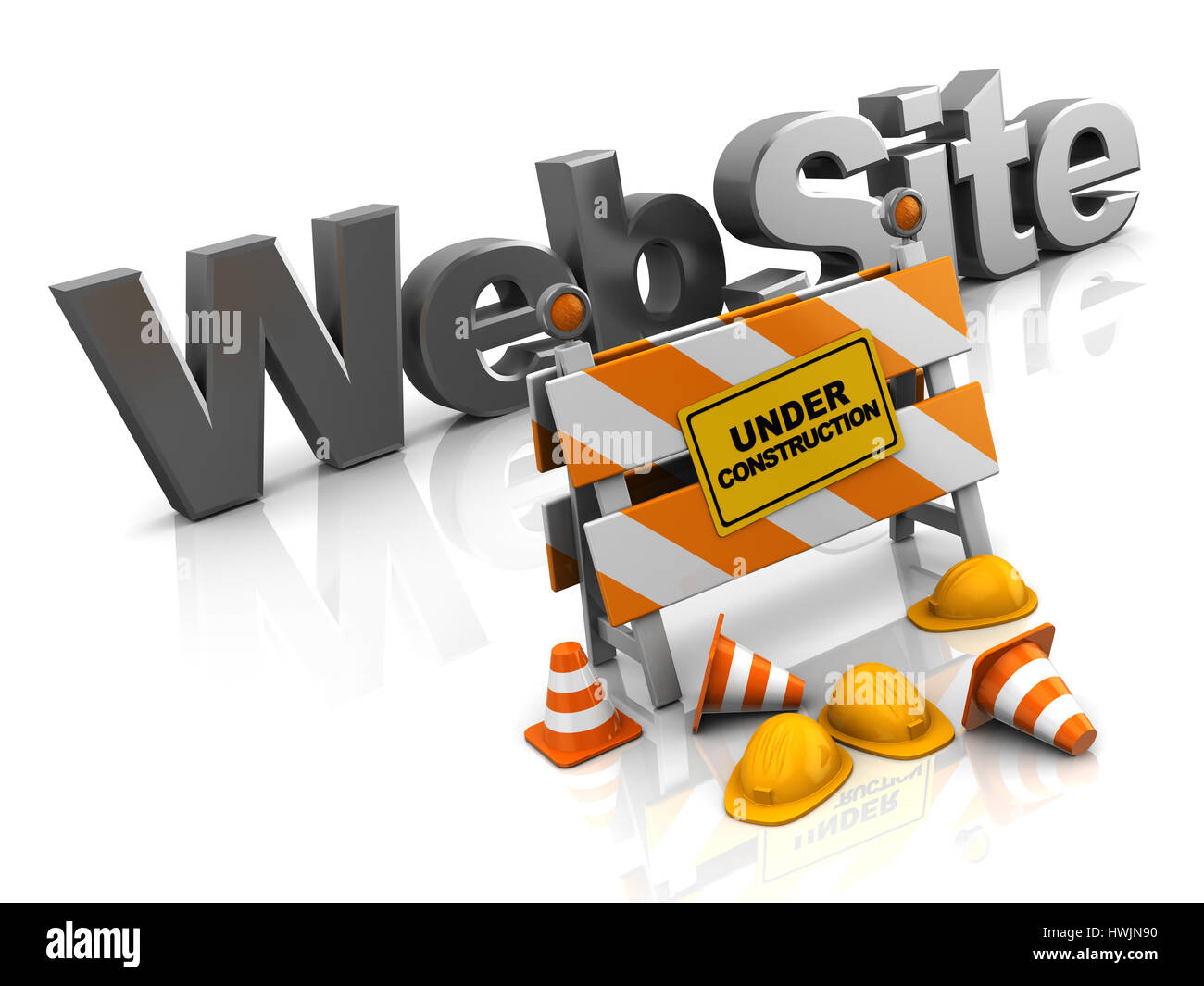 abstract 3d illustration of website construction concept Stock Photo ...