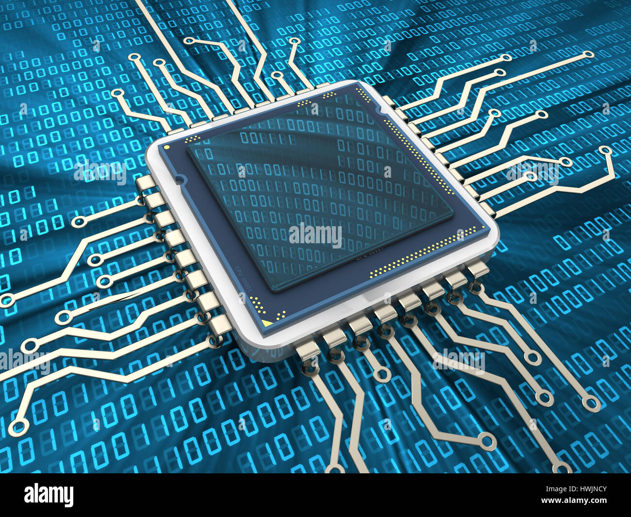 3d illustration of cpu over digital background Stock Photo - Alamy