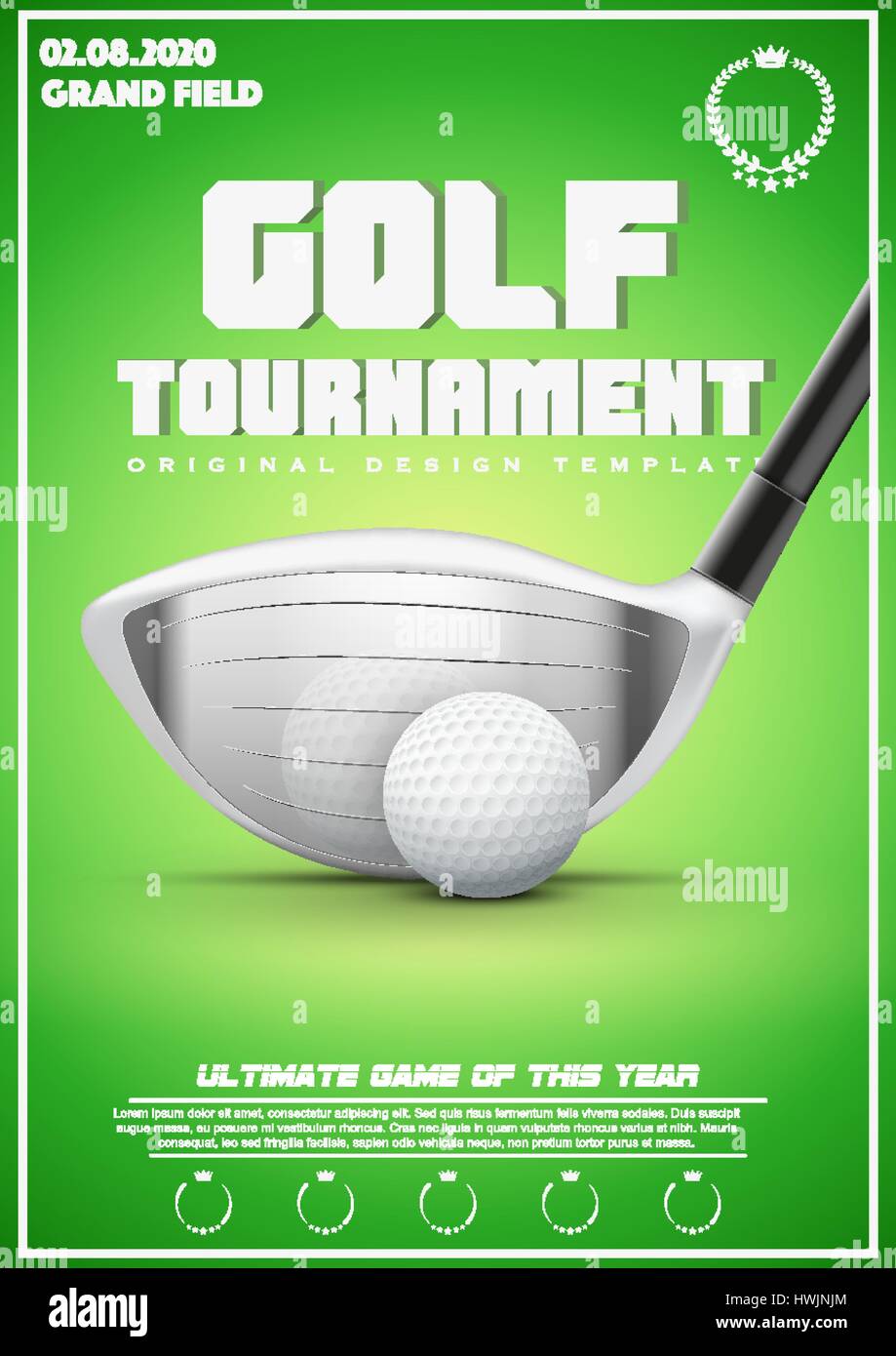 Poster Template of Golf Tournament Stock Vector Image & Art - Alamy