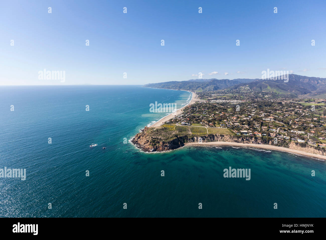 Aerial view of Point Dume beaches in Malibu, California Stock Photo - Alamy