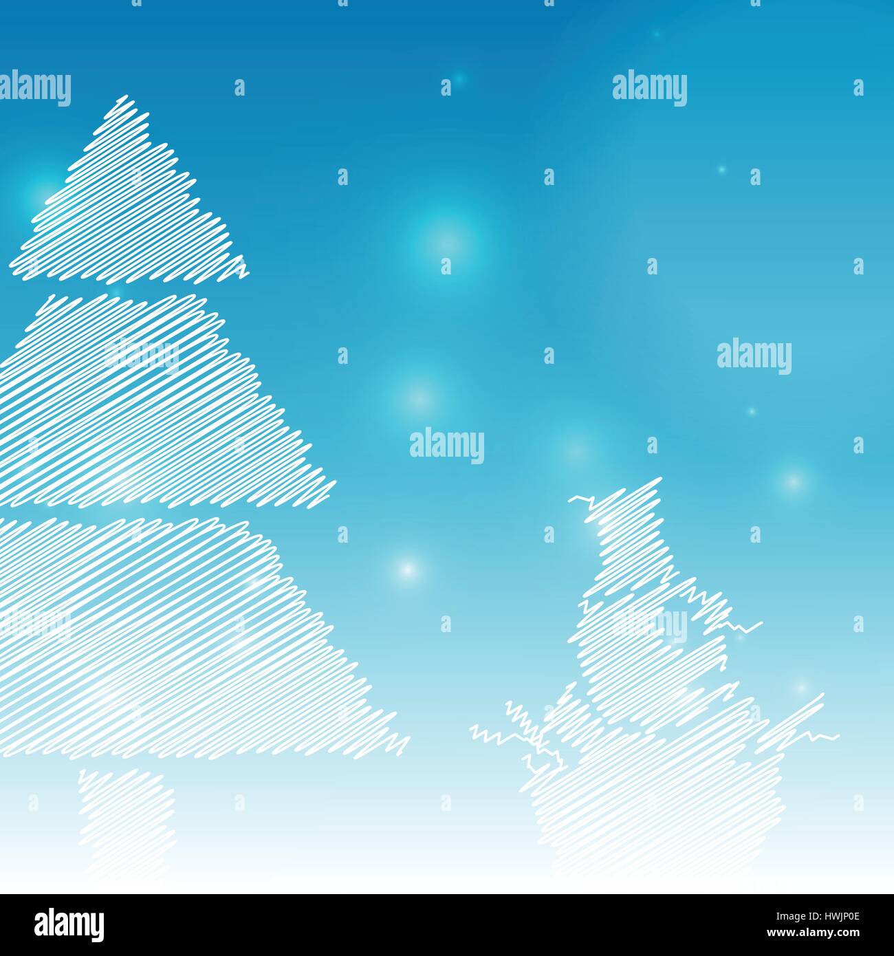 Snow man tree blue Stock Vector Images - Alamy
