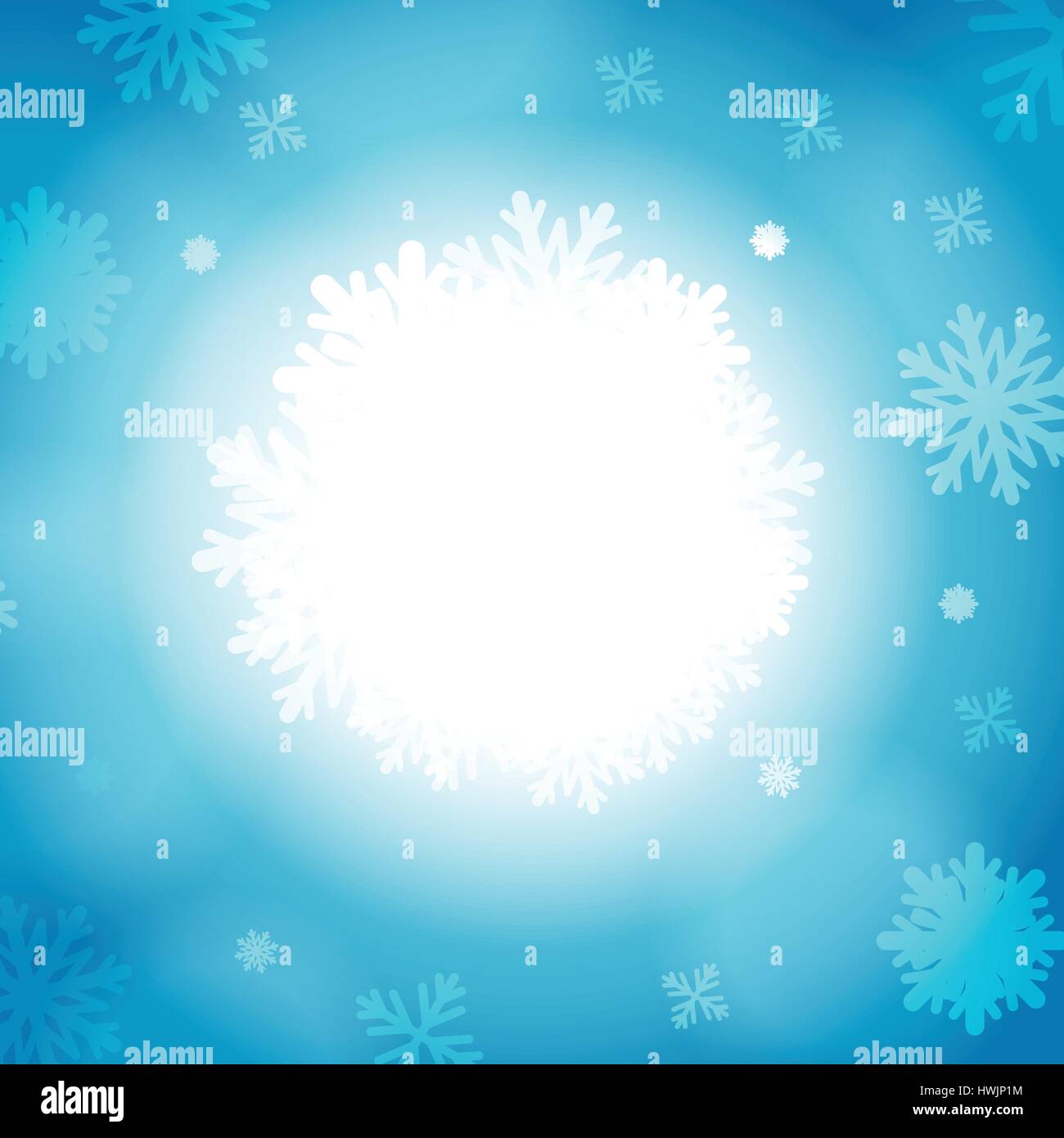 Vector : Ice crystal and bubble on blue winter background Stock Vector ...