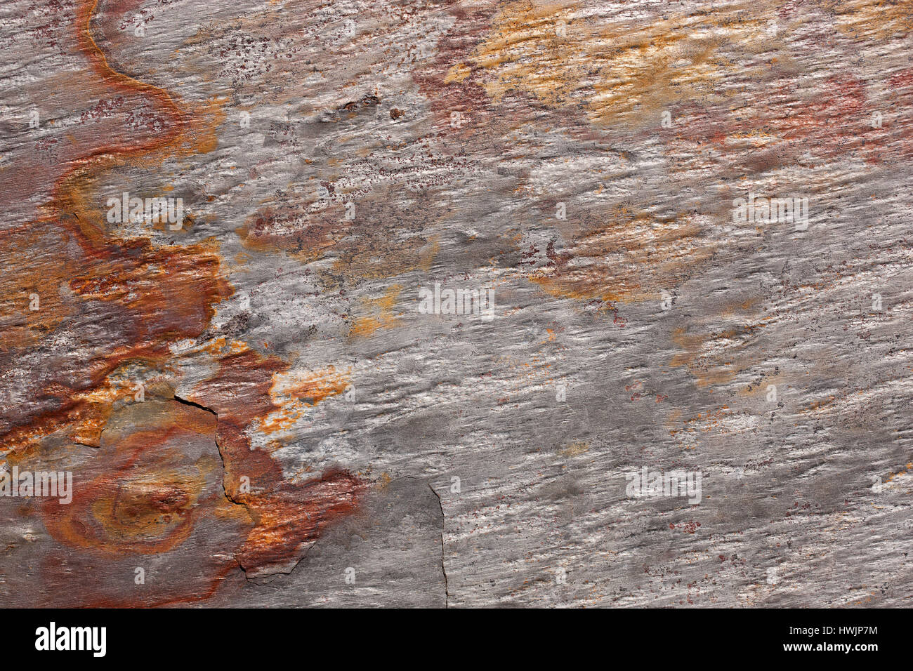 Pattern of a stone slab in silver-gray and rust Stock Photo - Alamy