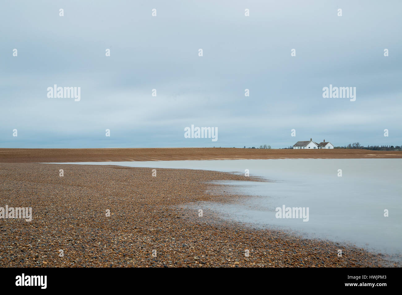 Long Exposure of Sea and Beach at Shingle Street Stock Photo - Alamy