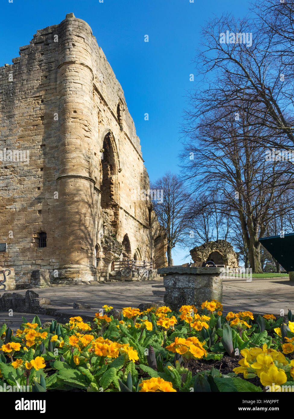 The Kings Tower Ruined Keep at Knaresborough Castle in Spring ...