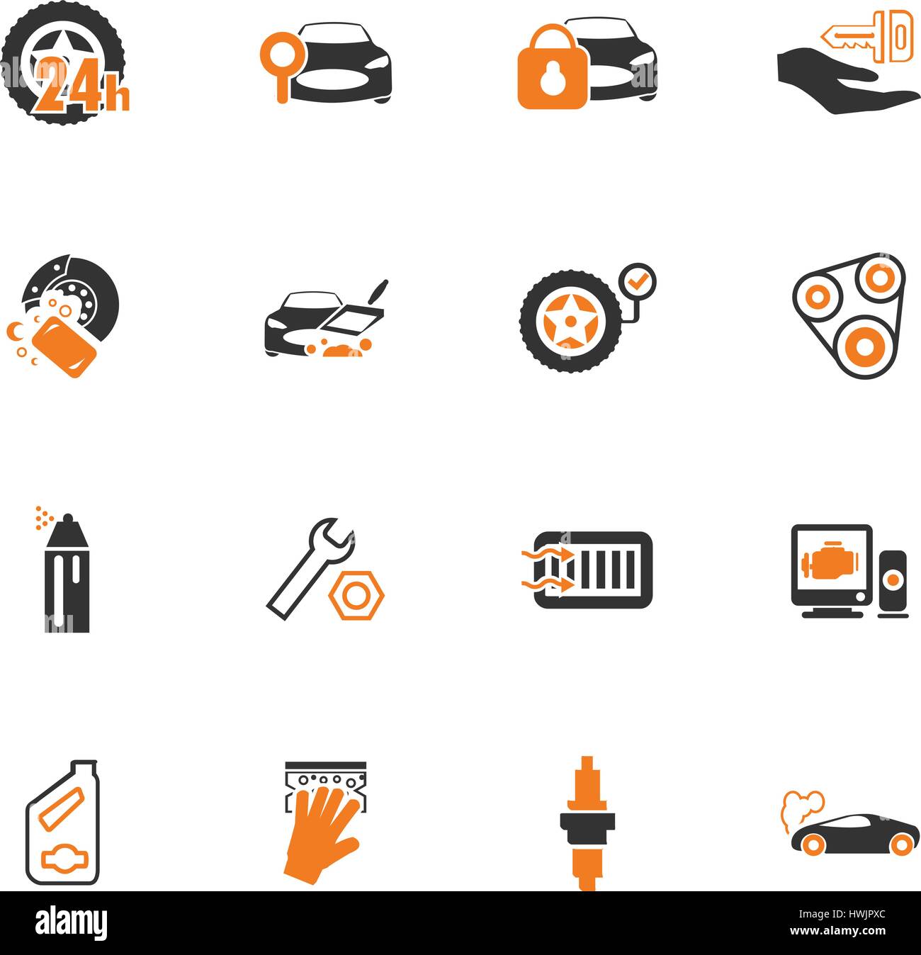 Car shop icon set for web sites and user interface Stock Vector Image ...