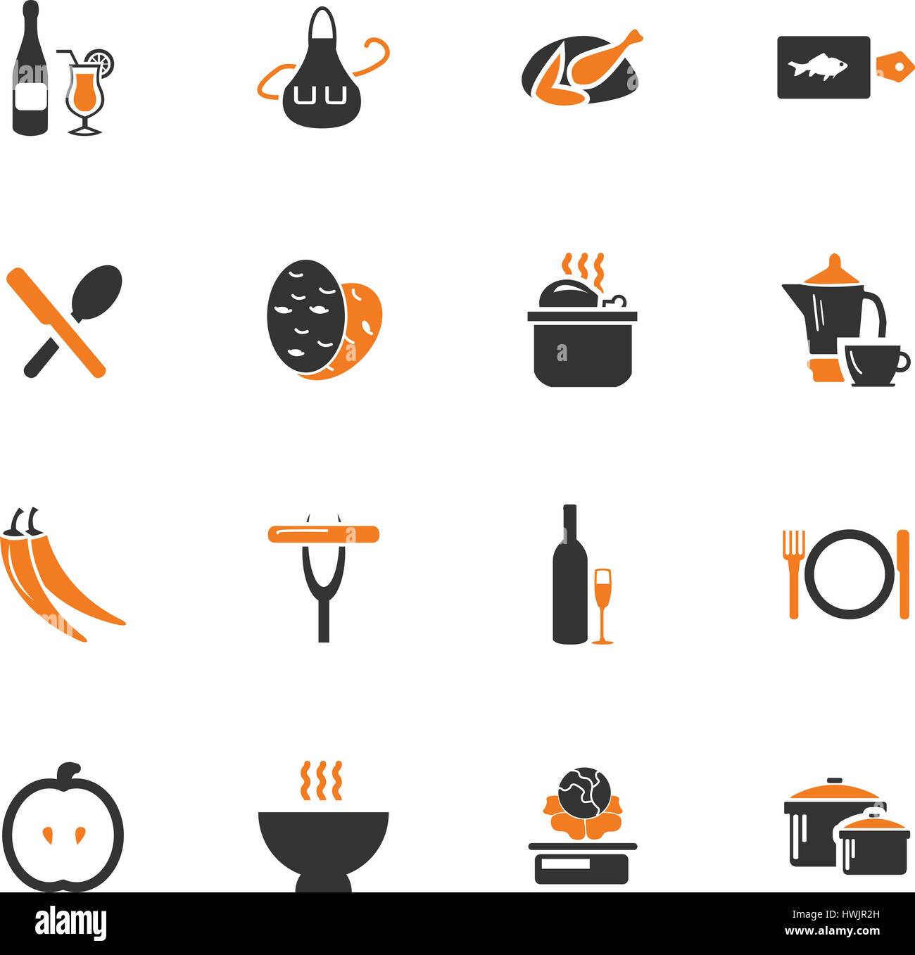 Food and kitchen symbol for web icons Stock Vector Image & Art - Alamy