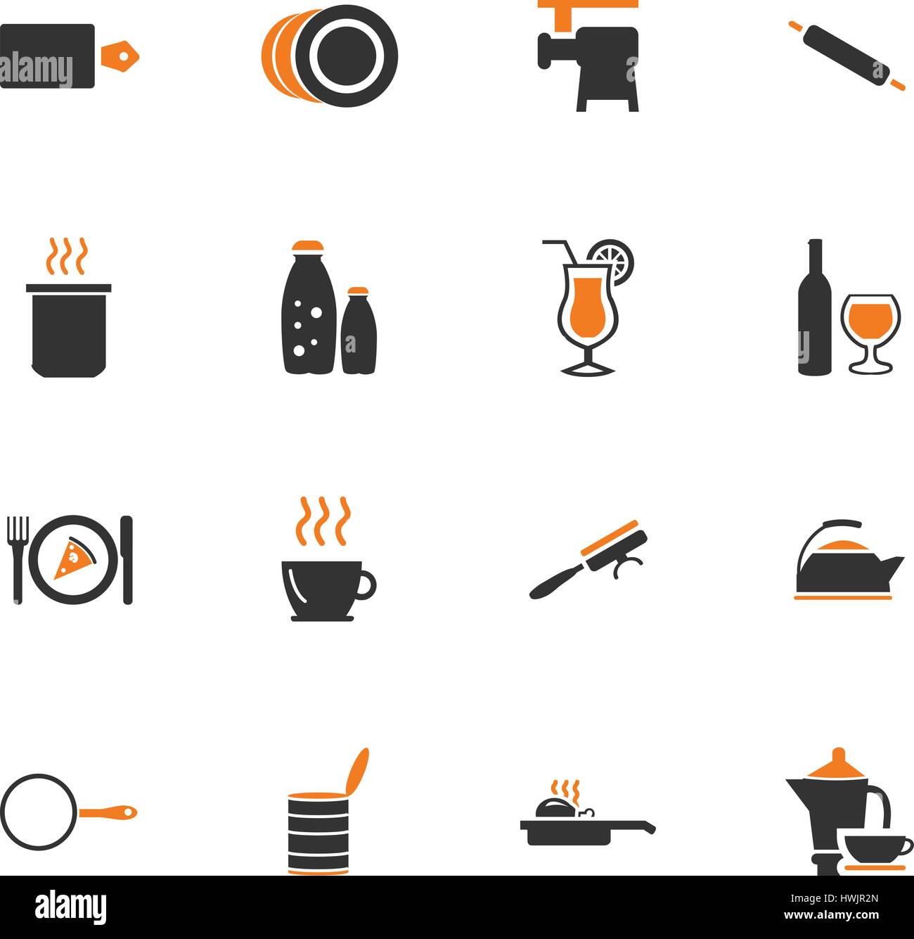 Food and kitchen symbol for web icons Stock Vector Image & Art - Alamy
