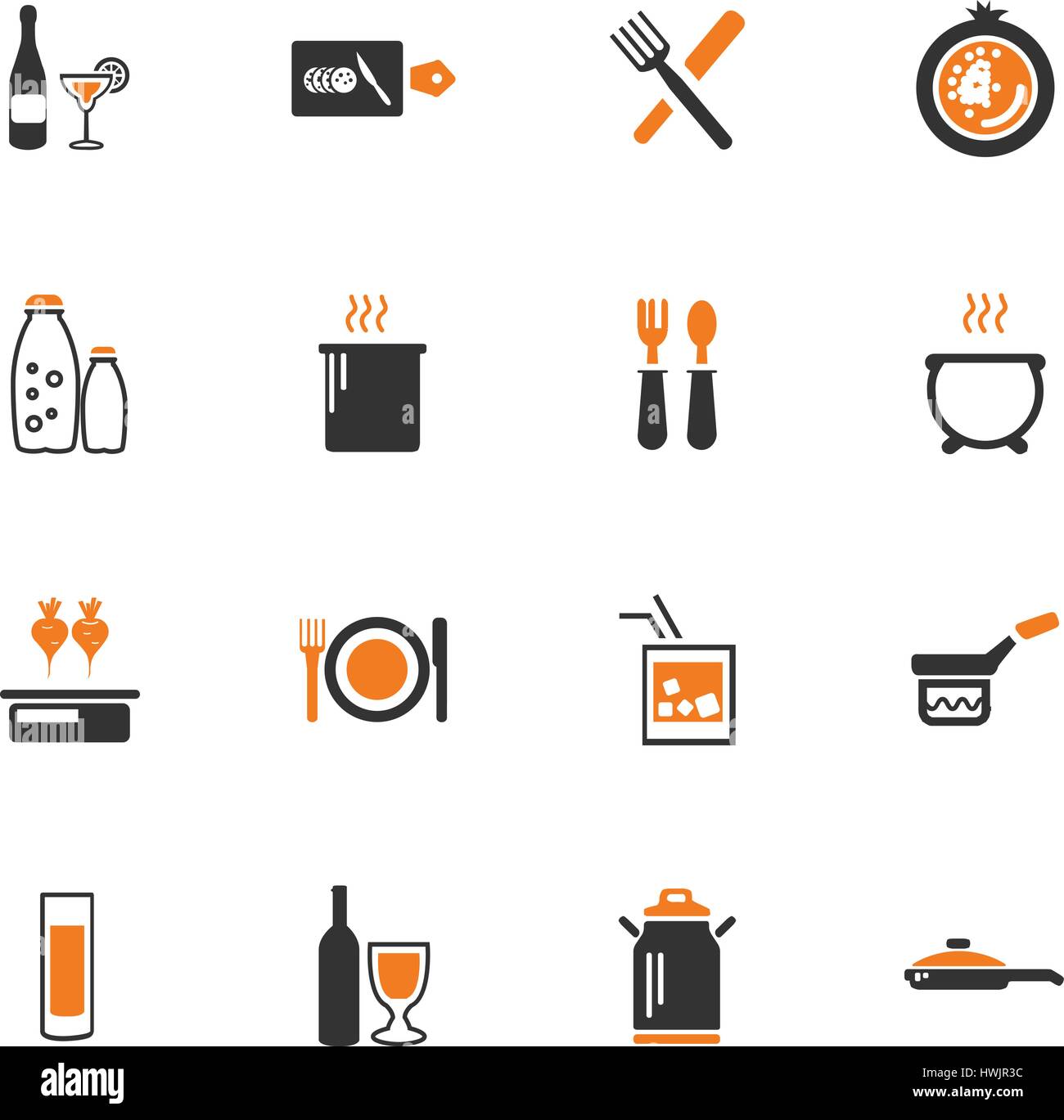 Food and kitchen symbol for web icons Stock Vector Image & Art - Alamy
