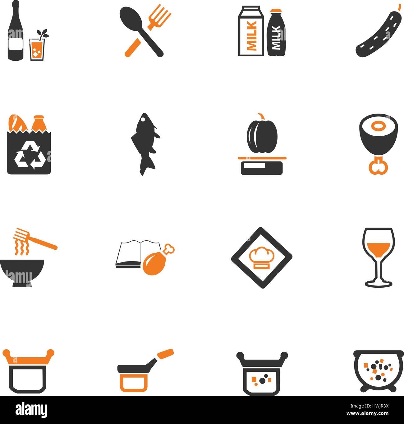 Food and kitchen symbol for web icons Stock Vector Image & Art - Alamy