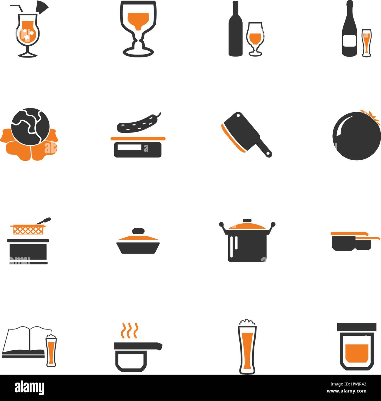 Food and kitchen symbol for web icons Stock Vector Image & Art - Alamy