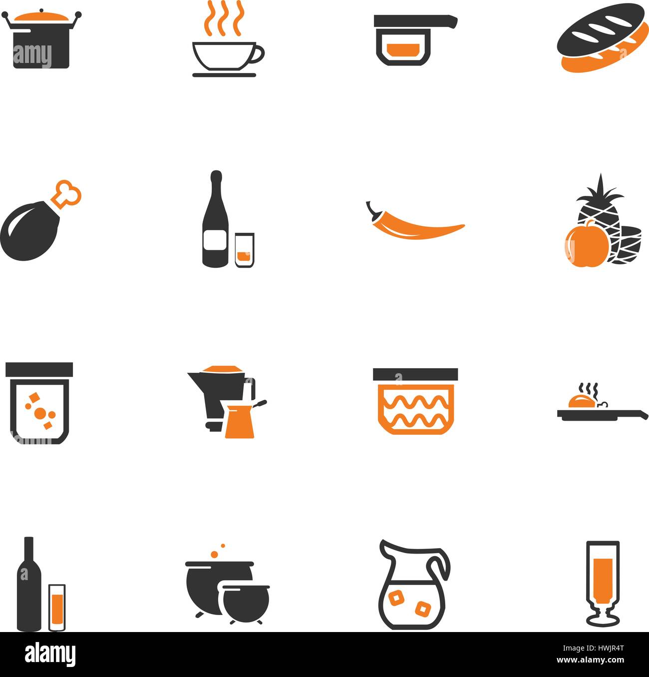 Food and kitchen symbol for web icons Stock Vector Image & Art - Alamy