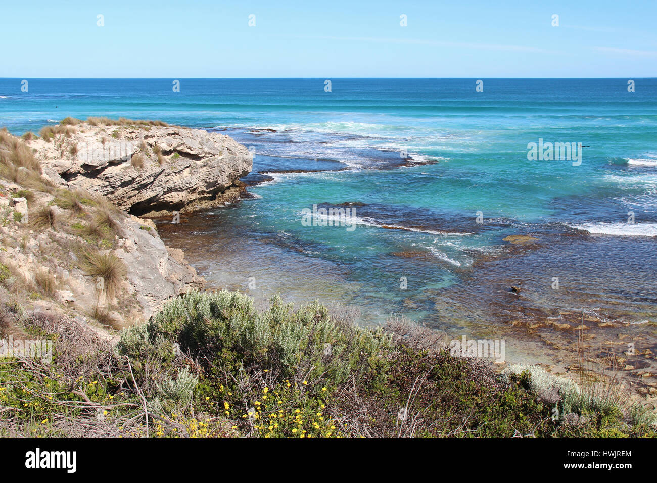 Indian littoral in Pennington Bay (Kangaroo Island - Australia Stock ...