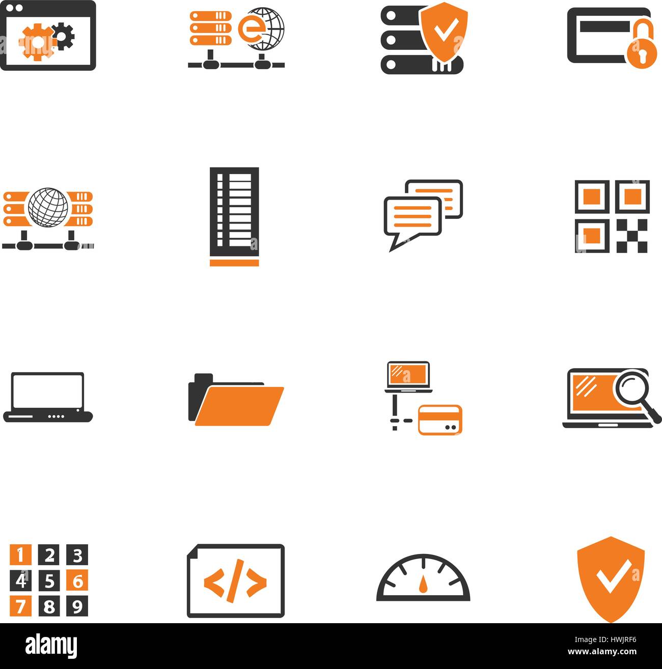 Internet, server, network icon set for web sites and user interface ...