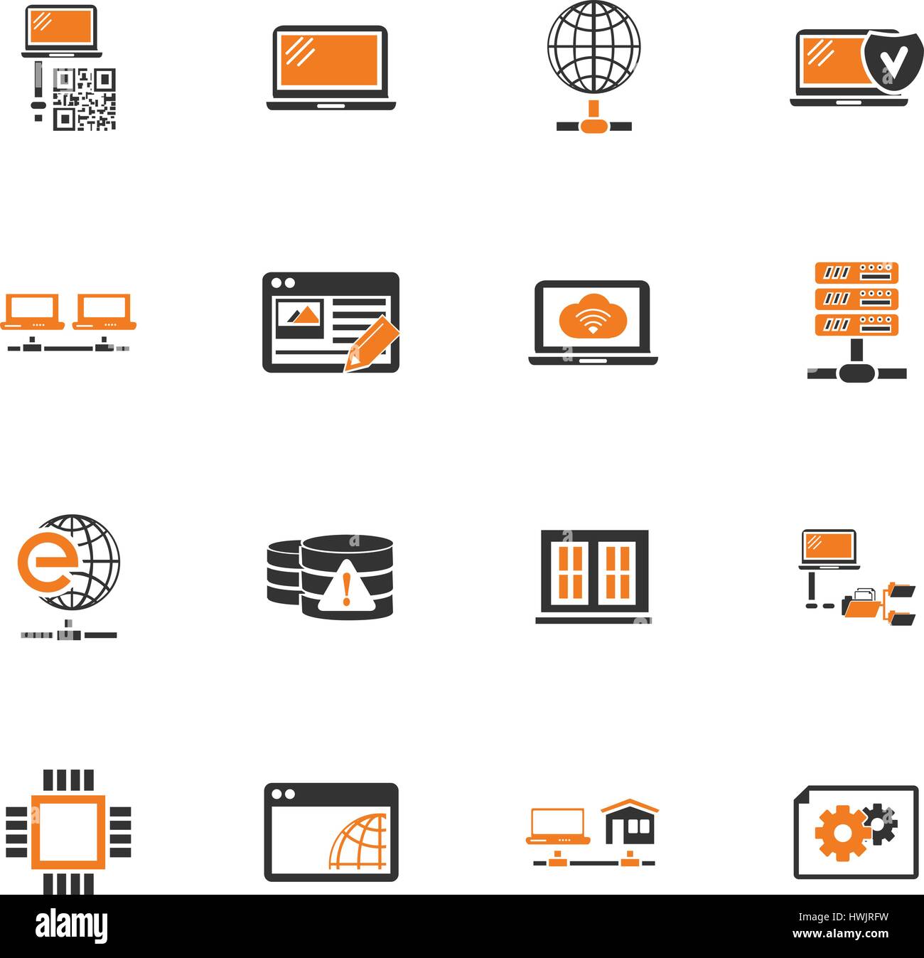 Internet, server, network icon set for web sites and user interface ...